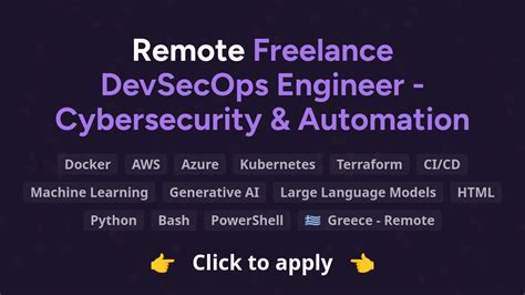 Remote Freelance Devsecops Engineer Cybersecurity And Automation At Mindrift