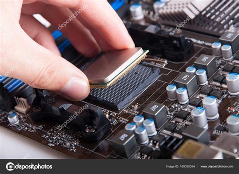 Installing Central Processor Unit Stock Photo Andrewsht 169330324
