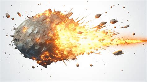 Premium Ai Image Destructive Power Spectacular Fireball Explosion With Fiery Flames Generative Ai