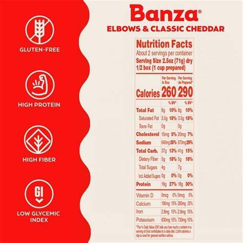 Banza Gluten Free Chickpea Elbows And Classic Cheddar Macaroni And Cheese