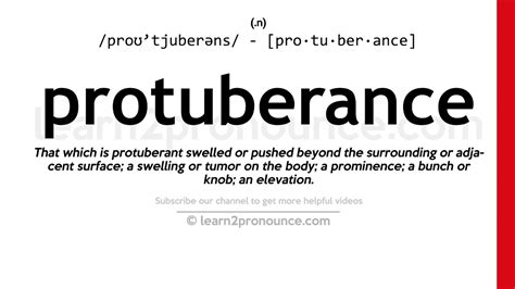 Pronunciation Of Protuberance Definition Of Protuberance Youtube