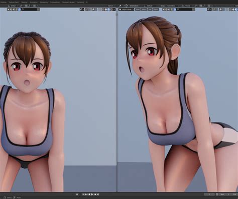 Artstation Anime Character Modeling And Animation Full Process Video Blender 293 Tutorials