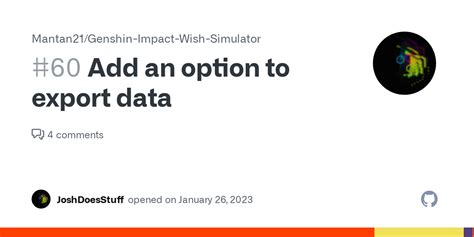 Add An Option To Export Data · Issue 60 · Mantan21genshin Impact Wish Simulator · Github