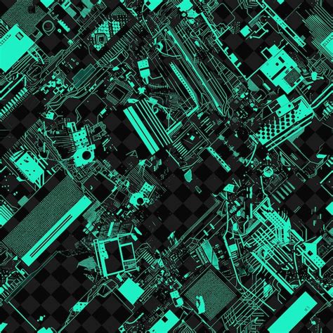 Discarded Computer Parts With Circuit Board Textures And Tec Creative