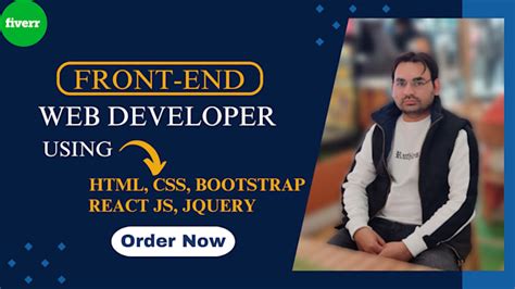 be your front end web developer using html css javascript by fahad 66