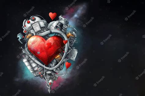Premium Photo Nasa Space Exploration Style Heart Neural Network