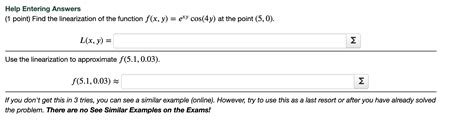 Solved Help Entering Answers 1 Point Find The