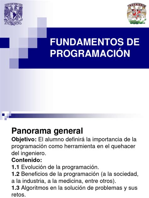 Tema 1 Fundamentos De Programación Pdf Programa De Computadora Programación