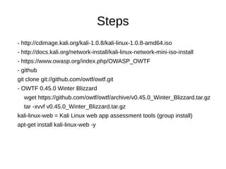 Owasp Owtf The Offensive Web Testing Framework Ptes Penetration Testing Execution Standard