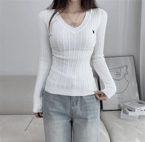 Nb729 나비 꽈배기 니트 3color 에이블리