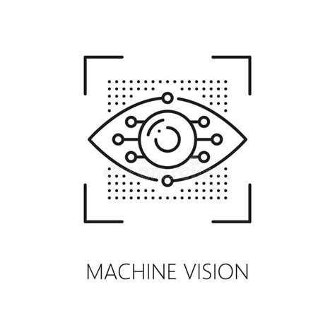 Machine Vision And Learning AI Intelligence Icon Stock Vector