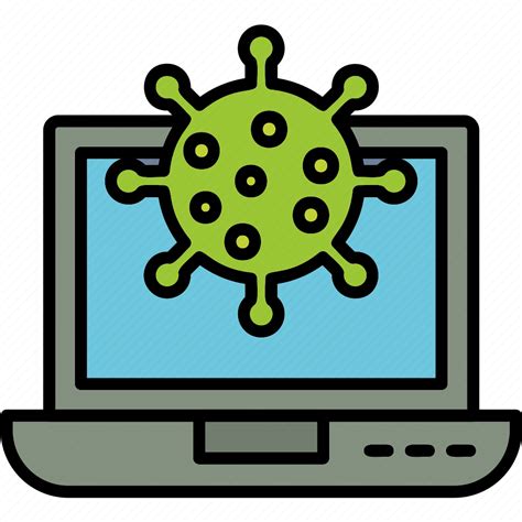Virus Attack Bug Laptop Computer Hacking Cyber Icon Download On