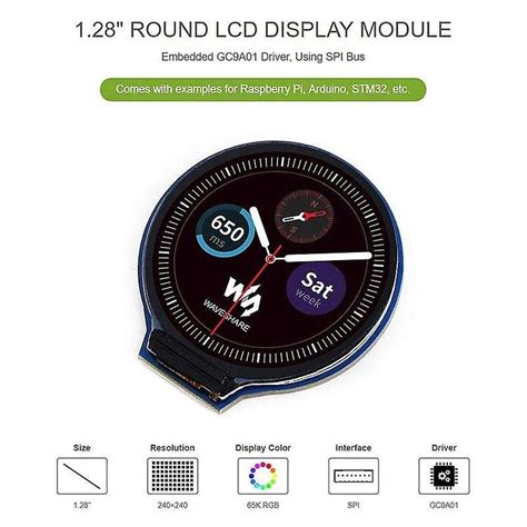 Other Electronics Waveshare 128in Round Lcd Module65k Rgb Colors