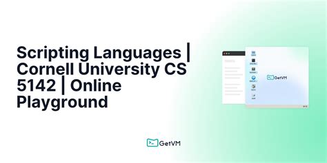 Scripting Languages Cornell University CS 5142 Online Playground