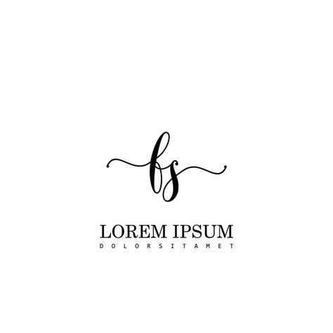 FS Initial Handwriting Template Design 27848616 Vector Art At Vecteezy