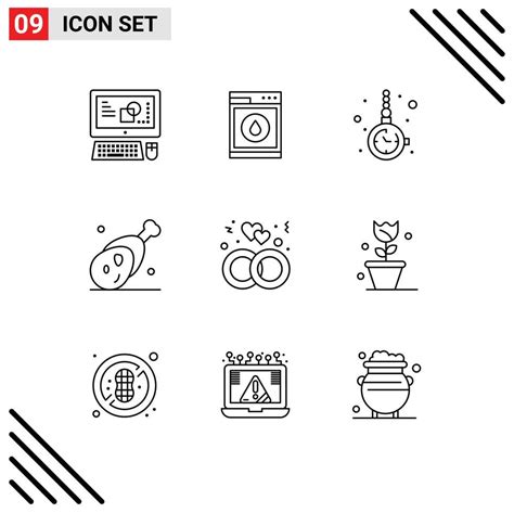 User Interface Pack Of 9 Basic Outlines Of Thanksgiving Ham Accessorize