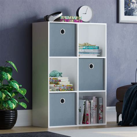 Lassic 2x3 Cube Storage Unit W Set Of 3 Storage Cubes Hard