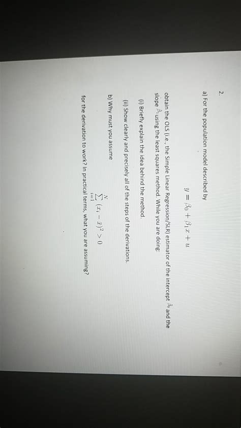 Solved A For The Population Model Described By Obtain The Chegg