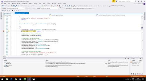 c serial test loopback program in universal windows platform vb