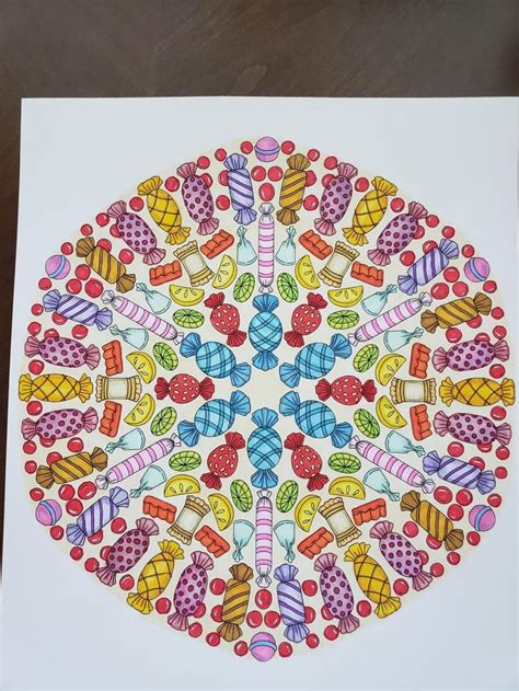 Candy Mandala Coloring Page