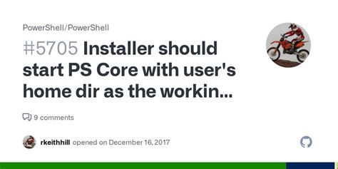 Installer Should Start Ps Core With Users Home Dir As The Working Dir