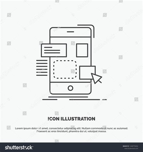 Drag Mobile Design Ui Ux Icon Stock Vector Royalty Free Shutterstock