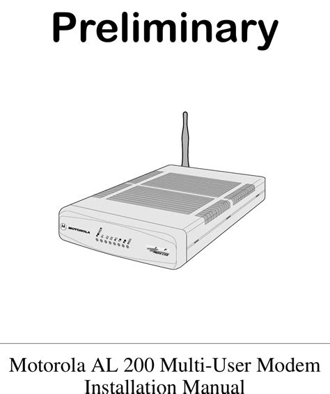 Motorola Mobility Usa Al200 001 Cable Modem User Manual