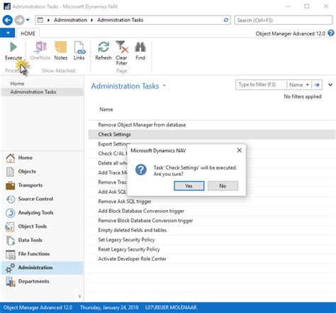 Object Manager Advanced Setup Check