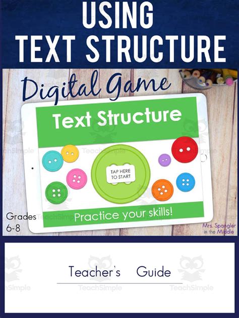 Text Structure Digital Game By Teach Simple
