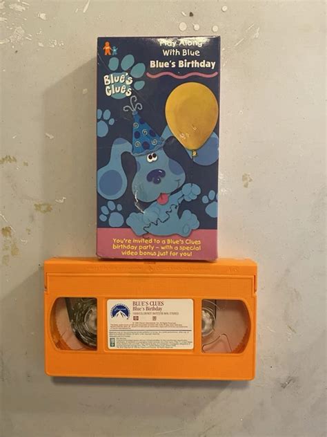 Blues Clues Blues Birthday Vhs 1998 Blues Nick Jr Nickelodeon Rare
