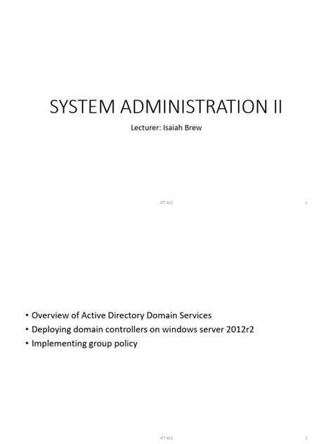 System Administration Ii Pdf