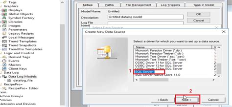 select sql server and click next