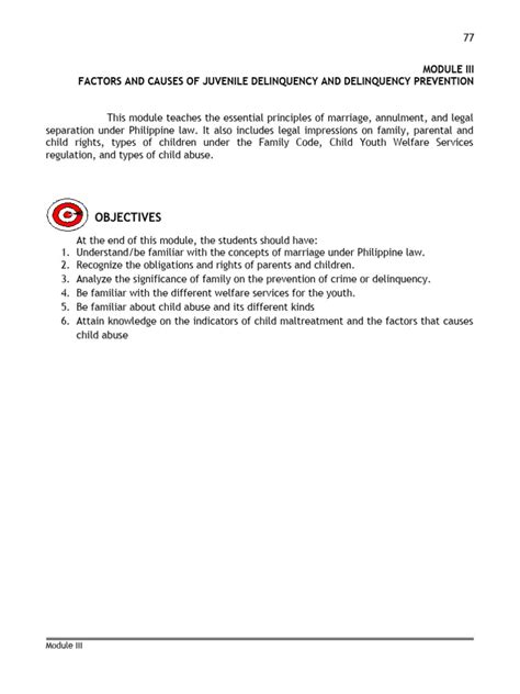 juvenile module iii pdf