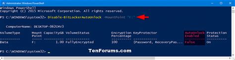 Turn On Or Off Auto Unlock For Bitlocker Drive In Windows 10 Tutorials
