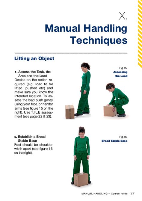 Manual Handling Safety Guide Book English Or Polish Language Option