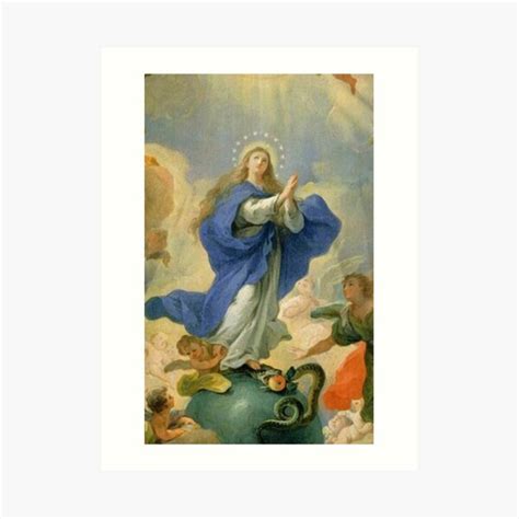 Mother Mary Crushing The Head Of The Serpent Art Print For Sale By