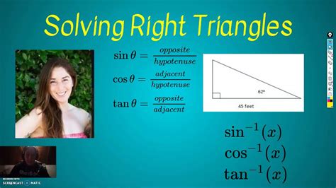 Trigonometry: How to Solve Right Triangles Using Trig and Inverse Trig functions - YouTube