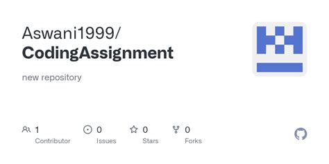 Github Aswani1999codingassignment New Repository