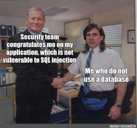 Сomics meme security team congratulates me on my application which