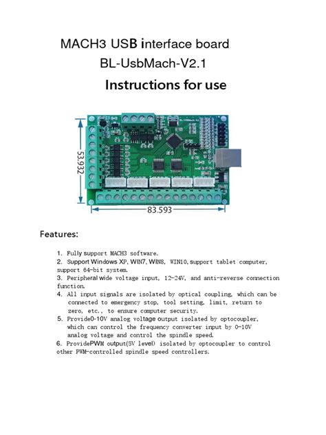 Mach3 V2 1 Bl Usbmach V210 Pdf Icon Computing Power Inverter
