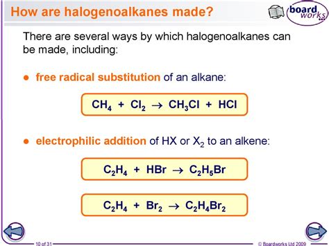 Halogenoalkanes Online Presentation
