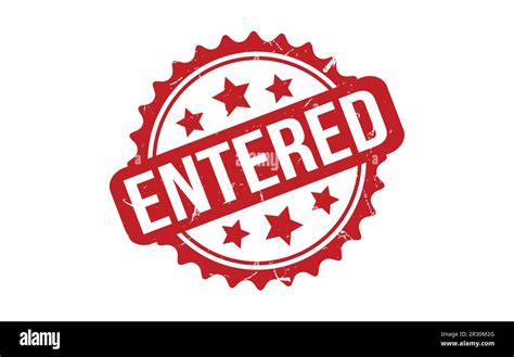 Entered Rubber Grunge Stamp Seal Vector Stock Vector Image And Art Alamy