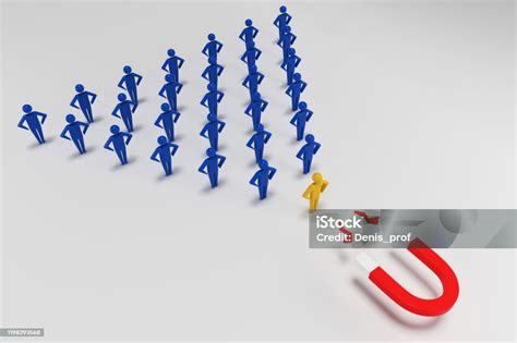 파란 배경에 말굽 자석을 가진 파란 인간 그림을 유치하는 클로즈업 3d 렌더링 3차원 형태에 대한 스톡 사진 및 기타 이미지