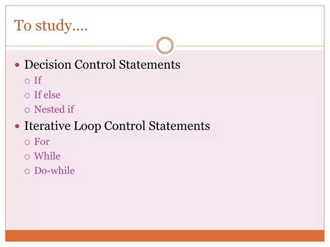 Decision Control And Iterative Statements Pdf Programming Languages