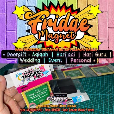 Fridge Magnet Kahwinconvocationtunangharijadipelbagai Majlis