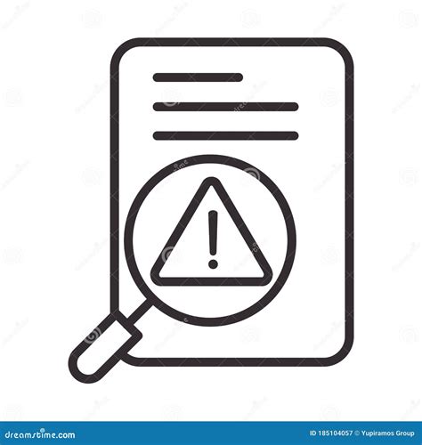 Alert Icon Data Analysis Warning Attention Danger Exclamation Mark Precaution Line Style