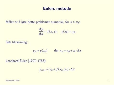 PDF Eulers Metode DOKUMEN TIPS