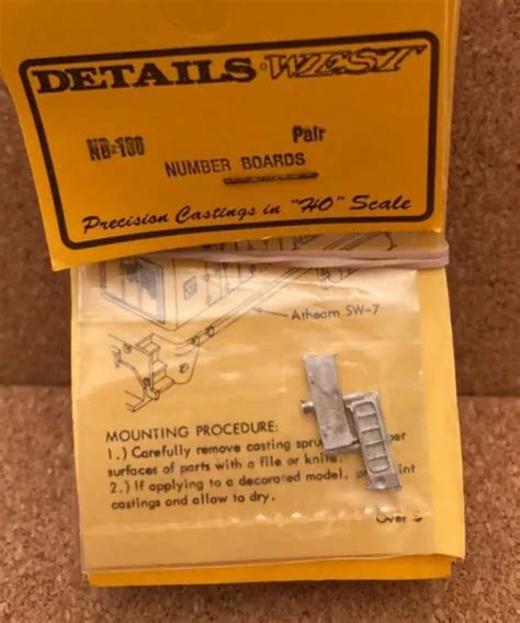 DETAILS WEST NB 136 NUMBER BOARDS For SWITCHERS Model Railroad Parts HO Scale EUR 1 97 PicClick FR