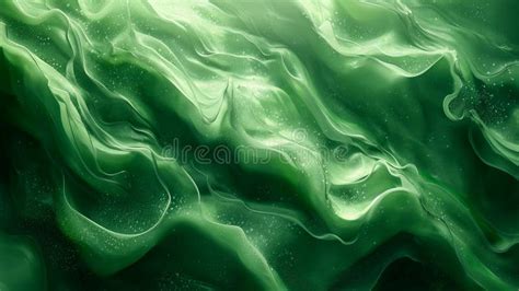 Abstract Green Waves Flowing Calm Serene Background Eco Nature