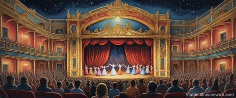 Neo Classical Pantomime Theater At Night Stable Diffusion Online